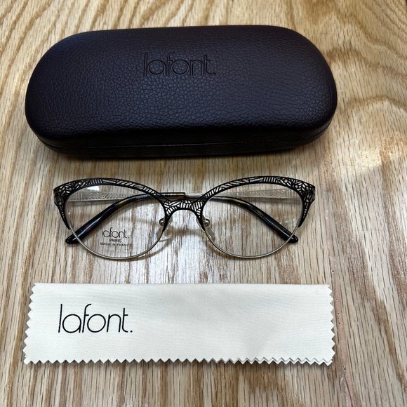 Lafont | Accessories | Lafont Filigree Metal Frames In Black And Gold ...